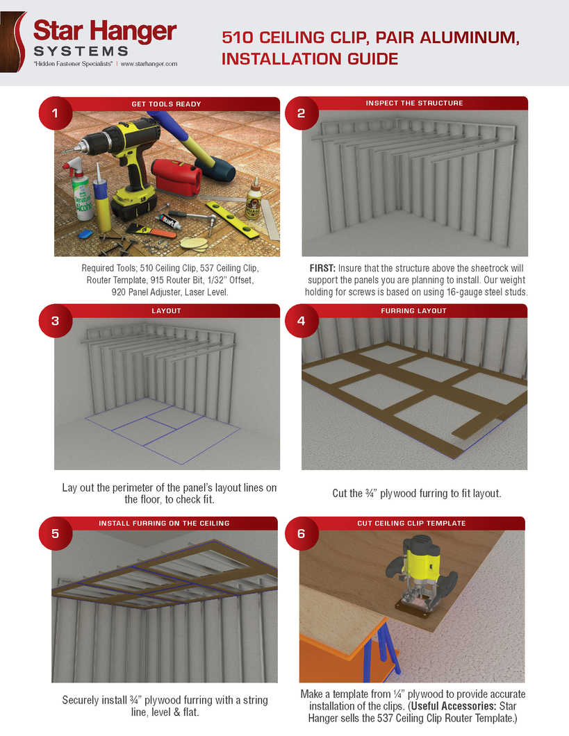 510 Ceiling Clip Pair: Aluminium | Star Hanger Systems