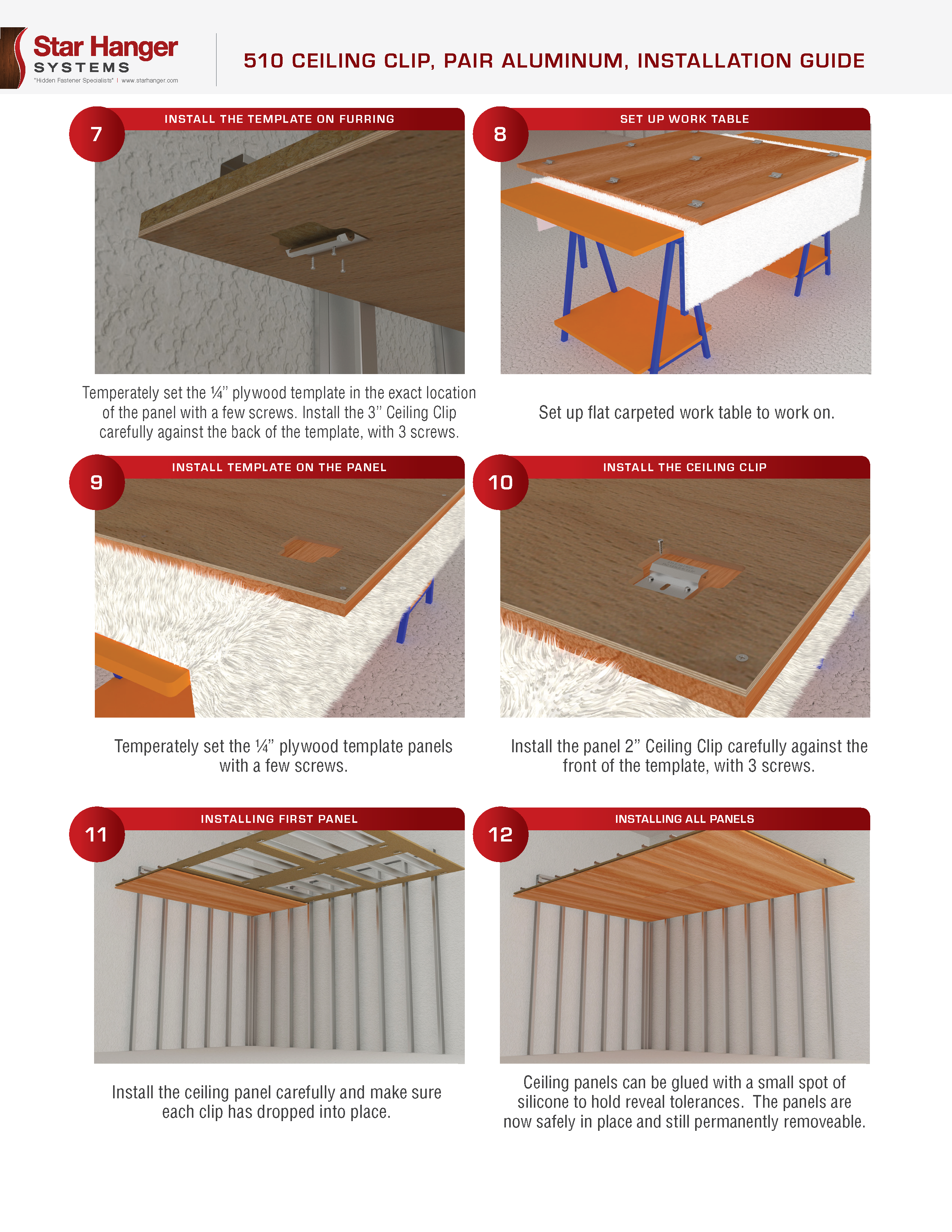510 Ceiling Clip Pair: Aluminium | Star Hanger Systems
