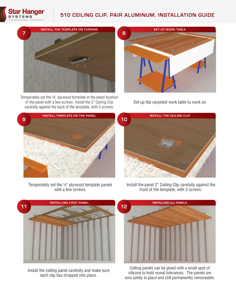 510 Ceiling Clip Pair: Aluminium | Star Hanger Systems