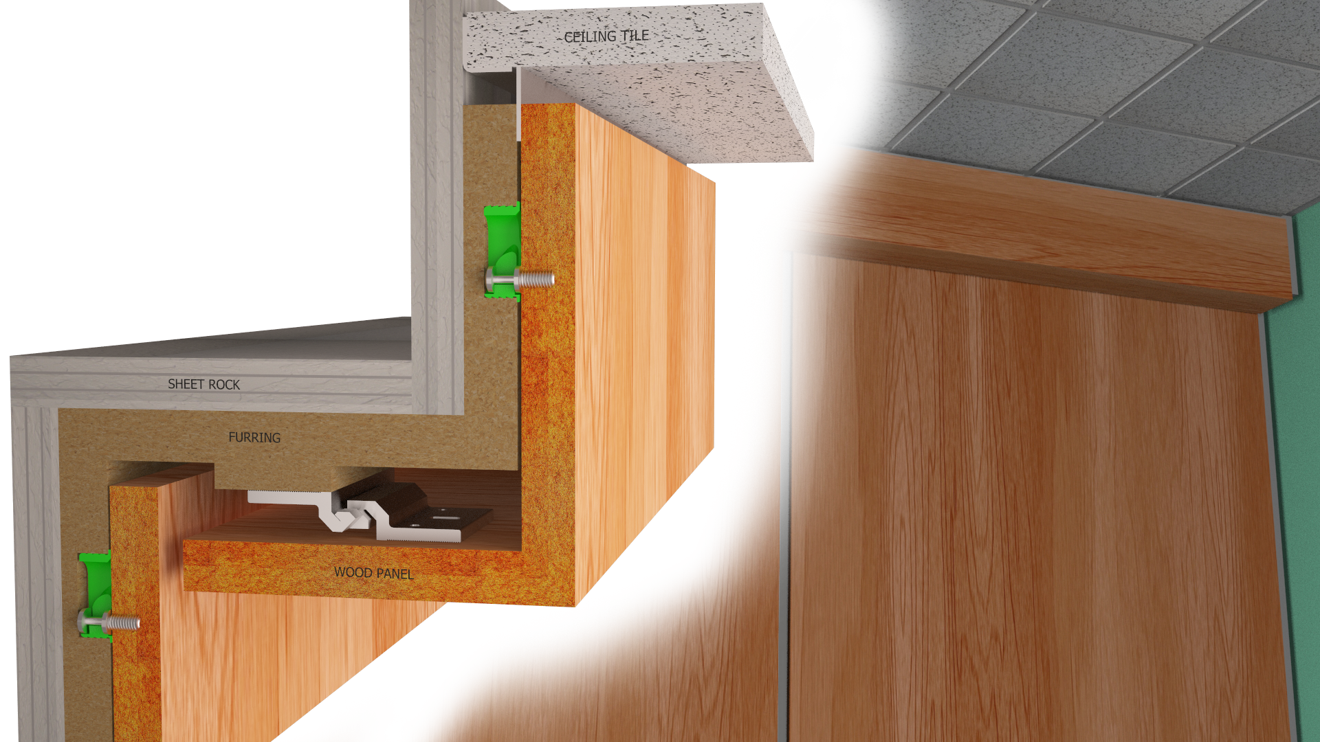 hidden wall panel clips